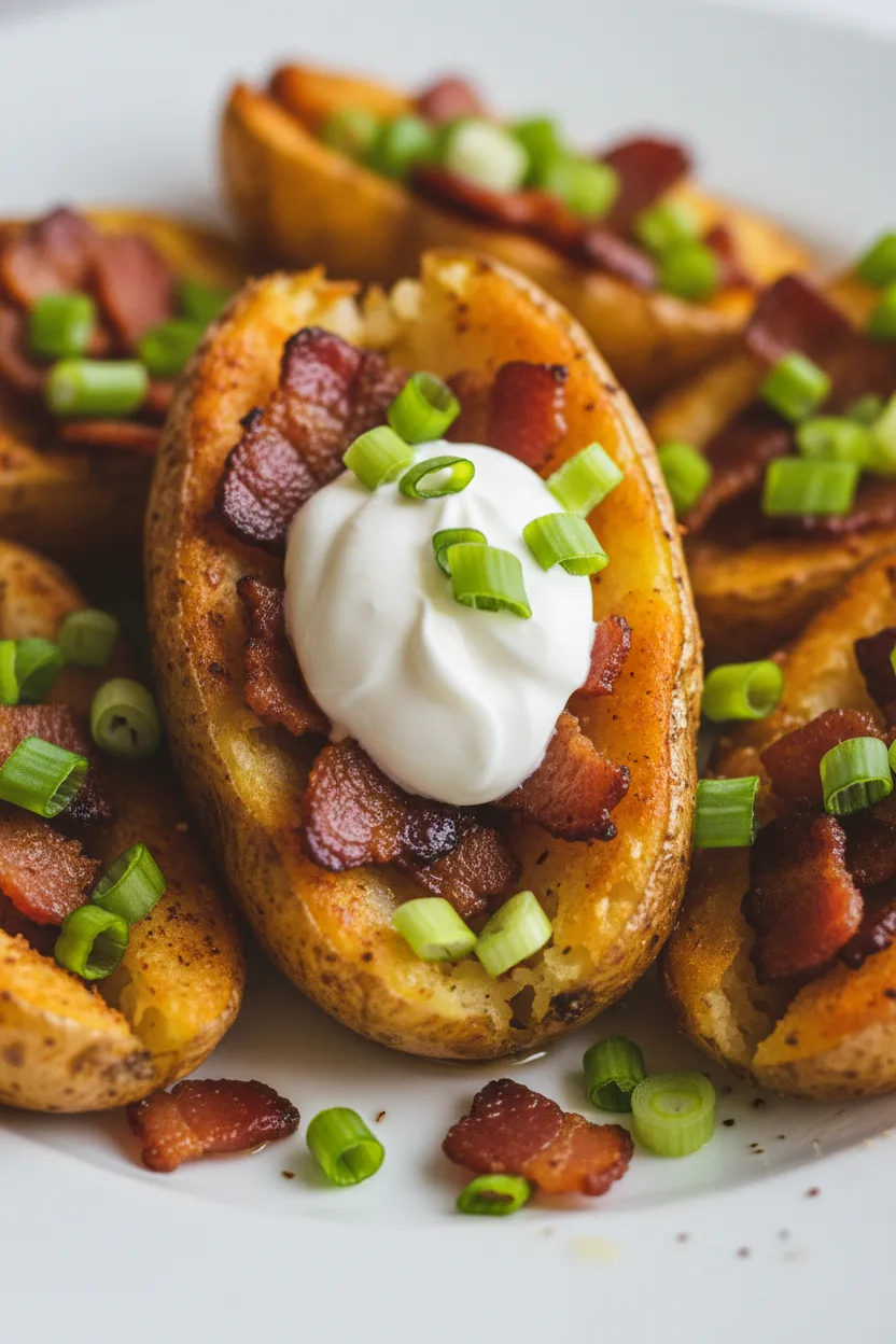 Delicious Loaded Potato Skins (Turkey Bacon): A Quick & Easy Recipe!